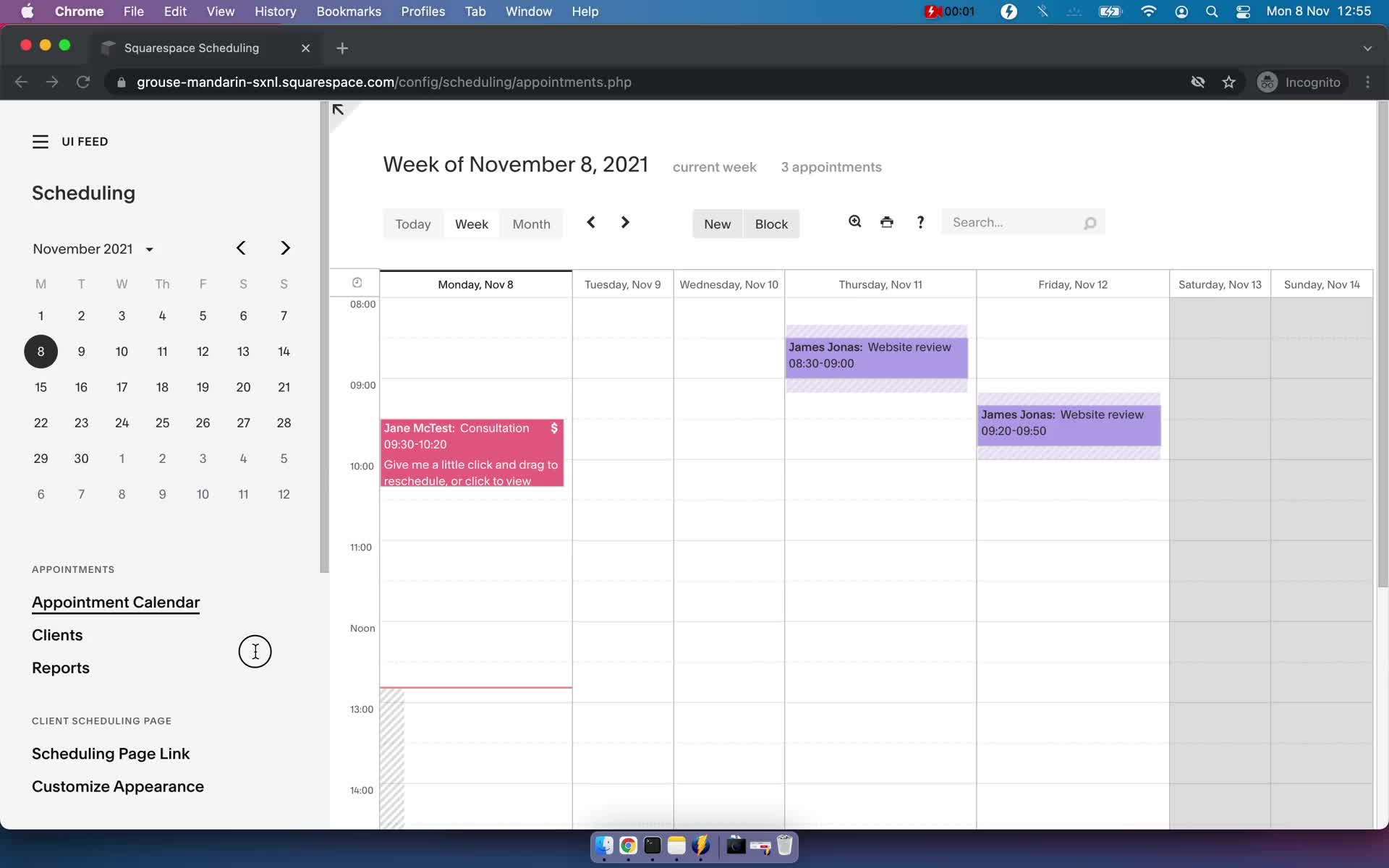 Creating A Form On Squarespace Scheduling video 7 Screenshots 