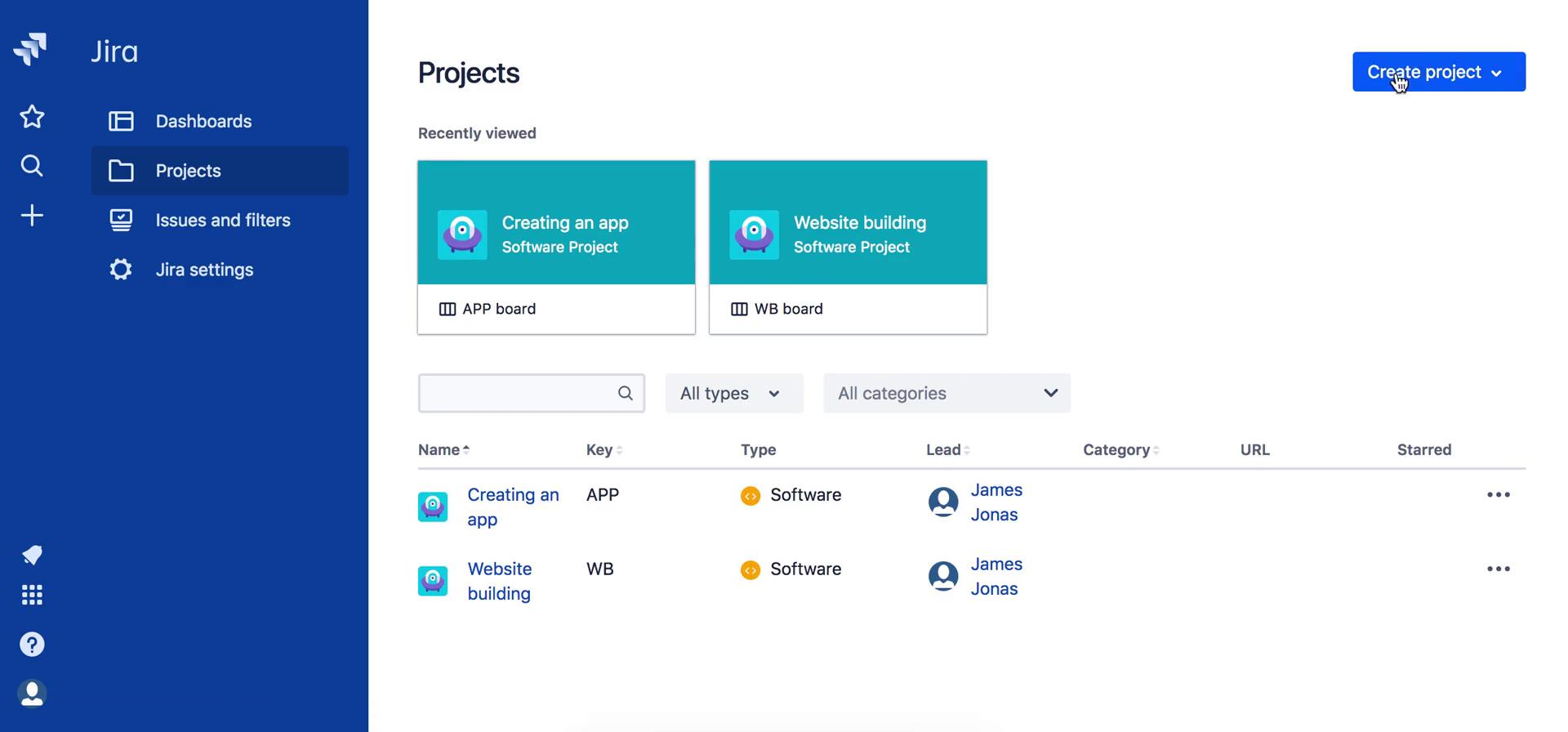 Creating A Project On Jira video 5 Screenshots 