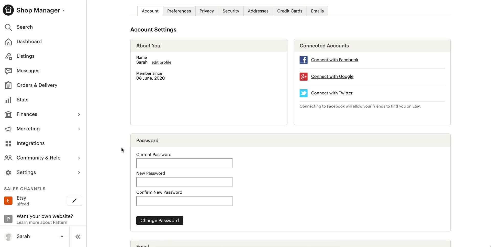 Deleting Your Account On Etsy video 7 Screenshots 